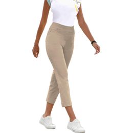 Damen 7/8-Jeans mit Jersey-Bund in softer Qualit&auml;t beige, Gr&ouml;&szlig;e 23