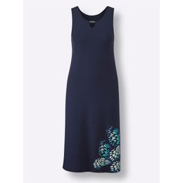 feel good Damen Sommerkleid mit Deko-Spange marine-royalblau Gr&ouml;&szlig;e 48/50