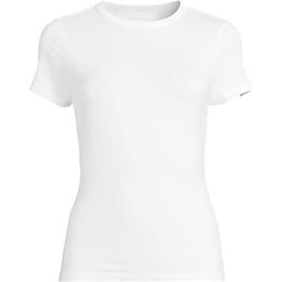 LANDS' END K&uuml;hlendes Rundhals-Shirt, Damen,  Wei&szlig;, Elasthan/Viskose-Mischung, by Lands' End