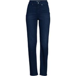 LANDS' END Rail Straight Fit Jeans High Waist, Damen,  Blau, by Lands' End