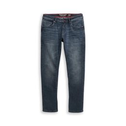 Tom Tailor Herren TTCURT TAPERED Jeans mit Stretch, blau, Uni, Gr. 32/36