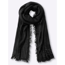 Heine Damen Schal, Schwarz, T&uuml;cher & Schals, Material: Viskose