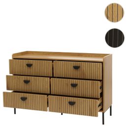 Mendler Kommode HWC-O39, Highboard Schrank, 6 Schubladen Melamin MDF 80x120x44cm ~ Variantenangebot 112633+112634