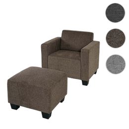 Mendler Modular 4-Sitzer Sofa Couch Lyon, Stoff/Textil ~ Variantenangebot 2x75615+75616+75617