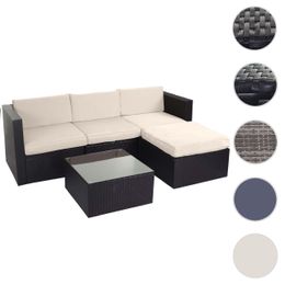 Mendler Poly-Rattan-Garnitur HWC-D28, Gartengarnitur Sofa Set ~ Variantenangebot 58594+58595