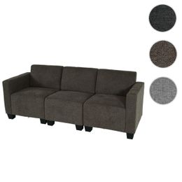 Mendler Modular 3-Sitzer Sofa Couch Lyon, Stoff/Textil ~ Variantenangebot 75615+75616+75617