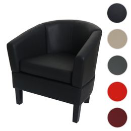 Mendler Lounge-Sessel HWC-O17, Sessel Clubsessel Cocktailsessel, MVG-zertifiziert Kunstleder ~ Variantenange 110864