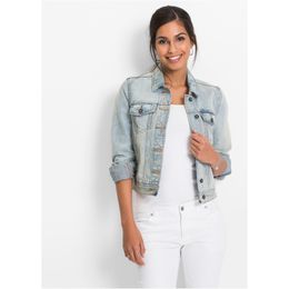bonprix Jeansjacke, blau, 100% Baumwolle