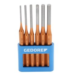 Gedore Splinttreiber-Satz inkl. PVC-Halter, 6-teilig, Stahl/Lackierung, Silber/Kupfer (8757670)