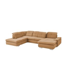 Kollektion Kraft Wohnlandschaft aus Mikrofaser Affair braun Ma&szlig;e (cm): B: 371 H: 100 T: 260.0 &raquo; M&ouml;bel Kraft