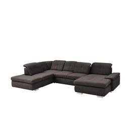 Kollektion Kraft Wohnlandschaft aus Mikrofaser Affair braun Ma&szlig;e (cm): B: 371 H: 100 T: 260.0 &raquo; M&ouml;bel Kraft
