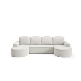 Wohnlandschaft Flow wei&szlig; Ma&szlig;e (cm): B: 316 H: 88 Sofas > Sofas nach Material > Stoffsofas &raquo; Sofa DE
