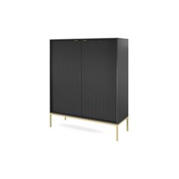 Selsey Highboard schwarz Ma&szlig;e (cm): B: 104 H: 125 &raquo; M&ouml;bel Kraft