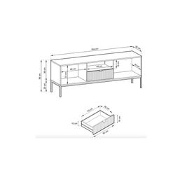Selsey Lowboard wei&szlig; Ma&szlig;e (cm): B: 154 H: 56 &raquo; M&ouml;bel Kraft