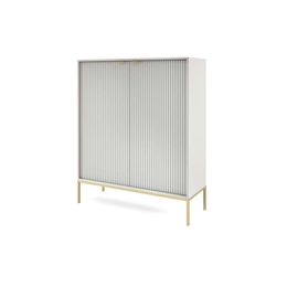 Selsey Highboard beige Ma&szlig;e (cm): B: 104 H: 125 &raquo; M&ouml;bel Kraft