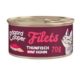 Edgard & Cooper Nassfutter Katze Adult Filets Thunfisch und Huhn 96x70 g