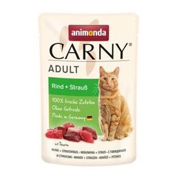 animonda Carny Nassfutter Katze Adult Rind und Strau&szlig; 48x85 g
