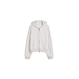 Bershka Zip-Up Hoodie female Grey size XL