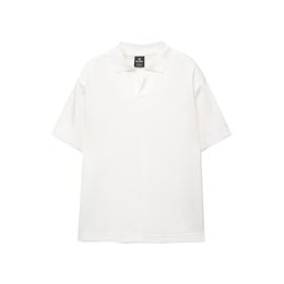 Pull&Bear Pull&Bear Poloshirt Herren Gr&ouml;&szlig;e S wei&szlig;