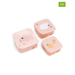 Done by Deer 3er-Set: Lunchboxen "Tiny farm" in Rosa - 11% | Aufbewahren-servieren