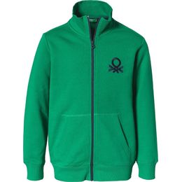 United Colors Of Benetton Sweatjacke Jungen Größe 140 dunkelblau / grasgrün