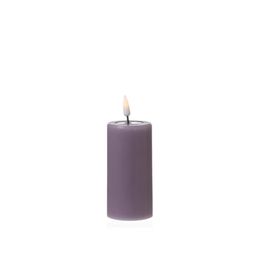 Deluxe Homeart LED Kerze Mia Echtwachs flackernd H: 10cm D: 5cm in lila | Gr.: onesize