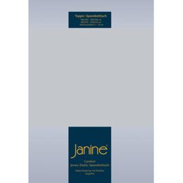 Janine Topper Spannbetttuch Elastic Jersey 5001 in silber | Gr.: 100 x 200