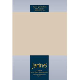 Janine Topper Spannbetttuch Elastic Jersey 5001 in sand | Gr.: 140 x 200