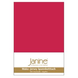 Janine Spannbetttuch Mako Feinjersey 5007 in rot | Gr.: 100 x 200