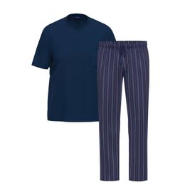 Ammann Schlafanzug Night & Home Cotton in Dunkelblau | Gr.: S