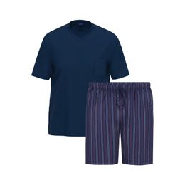 Ammann Schlafanzug Night & Home Cotton in Dunkelblau | Gr.: XL