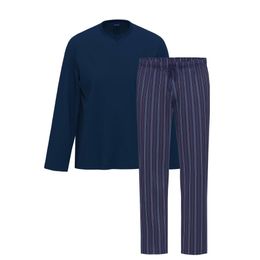 Ammann Schlafanzug Night & Home Cotton in Dunkelblau | Gr.: 3XL