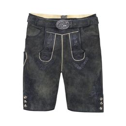Edelnice Kurze Wildbock Lederhose Alois in dunkelbraun | Gr.: 46