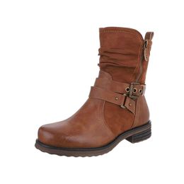 Ital-Design Stiefelette in Camel | Gr.: 37