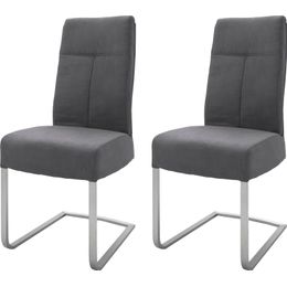 Freischwinger MCA furniture "Talena", grau (anthrazit, edeltahl gebürstet), B:47cm H:104cm T:64cm, Stühle, Stuhl belastbar bis 120 Kg