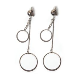 Paar Ohrclips "Gaby", Damen, Gr. Messing, silber (silberfarbig), Collezione Alessandro, Ohrringe