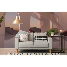 Fototapete queence "Dubai", braun, B:360m H:250m, Vinyl, Tapeten, Wandpaneele, selbstklebend, Tapete, Sticker, Wanddeko, XXL-Fotomotiv