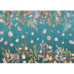 Vliestapete Komar "Digitaldruck Vlies - Rêve de Fruits - Größe 350 x 250 cm", bunt, B:350m L:250m, Vlies, Tapeten, Wohnzimmer, Schlafzimmer