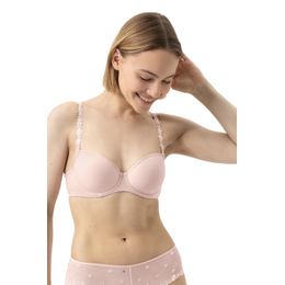 B&uuml;gel-BH Mey "Pretty Joan", Damen, Gr. 80, Cup D, rosa (blossom), Obermaterial: 77% Polyamid, 23% Elasthan, BHs B&uuml;gel-BH, Half-Cup, multicolor-Tr&auml;gerstickerei