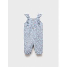 Mango Kids Overall 'MEDINA' M&auml;dchen Gr&ouml;&szlig;e 62 hellblau / rosa / wei&szlig;