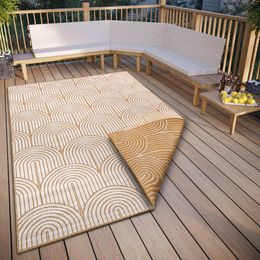 Hanse Home Outdoorteppich &raquo;Pangli, Wendeteppich&laquo; rechteckig 5 mm H&ouml;he In-& Outdoor, Teppich, Wetterfest, Balkon, Garten, Wohnzimmer, Modern Ocker...