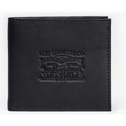 Levi's LEVI'S Geldbörse »VINTAGE TWO HORSE BIFOLD COIN WALLET« aus Vollnarbenleder Herrenbörse Portemonnaie schwarz