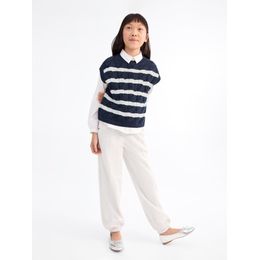 Mango Kids Pullunder 'CHLOE' M&auml;dchen Gr&ouml;&szlig;e 128 navy / wei&szlig;
