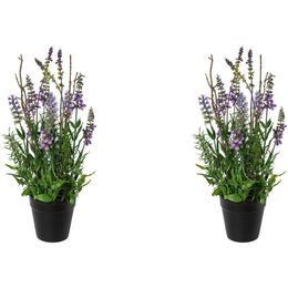 Creativ green Kunstblume »Lavendel im Topf« lila Obermaterial: 100% Polyethylen