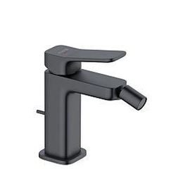 Kludi-X3 Bidetarmatur 422163981 mit Ablaufgarnitur, schwarz matt