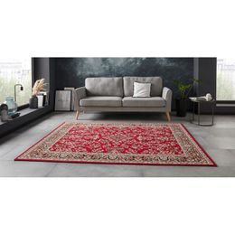 Hanse Home Teppich &raquo;Halton&laquo; rechteckig 8 mm H&ouml;he Kurzflor, Orient-Optik, mit Bord&uuml;re, L&auml;ufer, pflegeleicht, gekettelt rot Obermaterial: 100%...