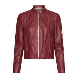 BOSS Orange Lederjacke »Saleste Premium Damenmode« aus fein genarbtem Leder Dark Red 602 36