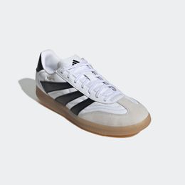 Fußballschuh adidas Performance "PREDATOR FREESTYLE IN", Gr. 39, schwarz-weiß (cloud weiß, core schwarz, gold metallic), Leder, Synthetik, Schuhe, geeignet als Hallenschuhe
