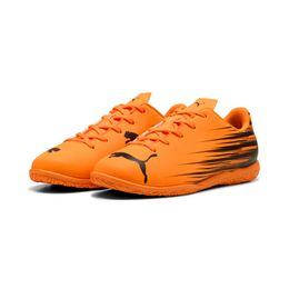 Puma Kinder Fußballschuh "ATTACANTO II IT JR", Gr. 37,5heat fire, Puma schwarz, Synthetik, bedruckt, Schuhe, für Halle und Straße