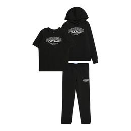 Jack & Jones Jack & Jones Junior Set: Shirt, Sweatshirt und Hose 'JJMAKOTO' Jungen Gr&ouml;&szlig;e 152 schwarz / wei&szlig;